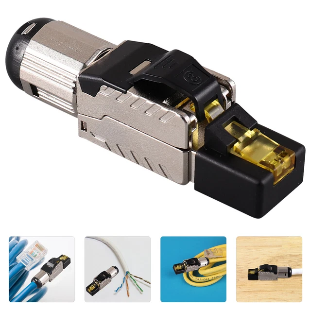 CONNECTOR PLUG PLUGS For Ethernet Cable Shielded Connector $10.77 ...
