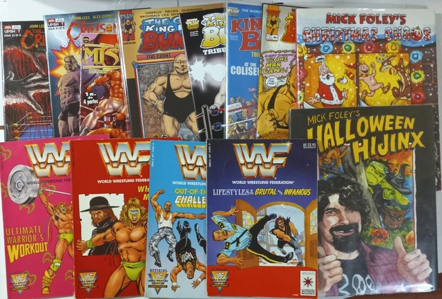 LOT WWF WRESTLING books/comics Ultimate Warrior MICK FOLEY Bundy Lawler ...