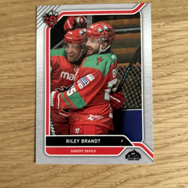CARDIFF DEVILS BLINDSIDE Trading Cards. 2024/25. Riley Brandt B13 ...