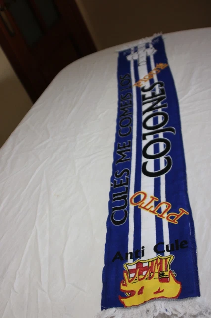 BUFANDA DA COLLEZIONE Calcio “Anti Culé” Satirica, Impeccabile EUR 30 ...