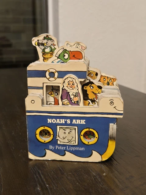 VINTAGE NOAHS ARK Mini House Book Peter Lippman Children's Board Book £ ...