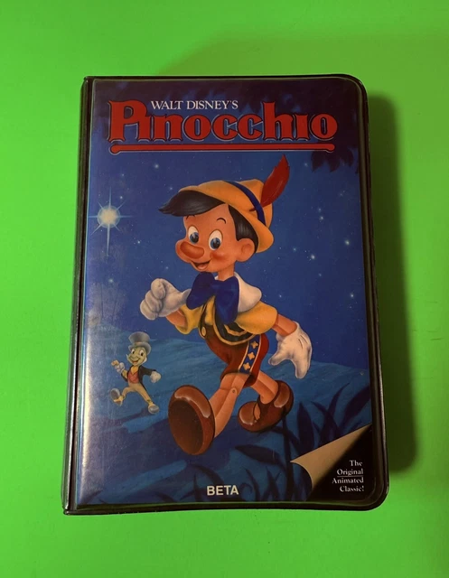 PINOCCHIO WALT DISNEY Home Video Beta Betamax Complete Not VHS Rare £13 ...