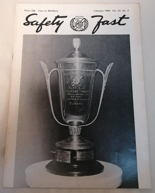 MAGAZINE - VINTAGE Safety Fast MG Car Club Magazine February 1980 Vol ...