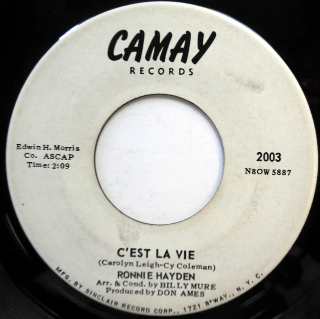 RONNIE HAYDEN VG Ado 45 C'Est la Vie / You Know Vous Belong Pour ...