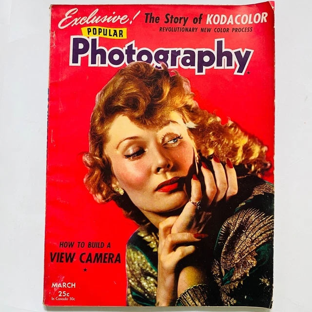 1940S POPULAR PHOTOGRAPHY Magazine Kodacolor WW2 Hollywood Pinup Girl ...