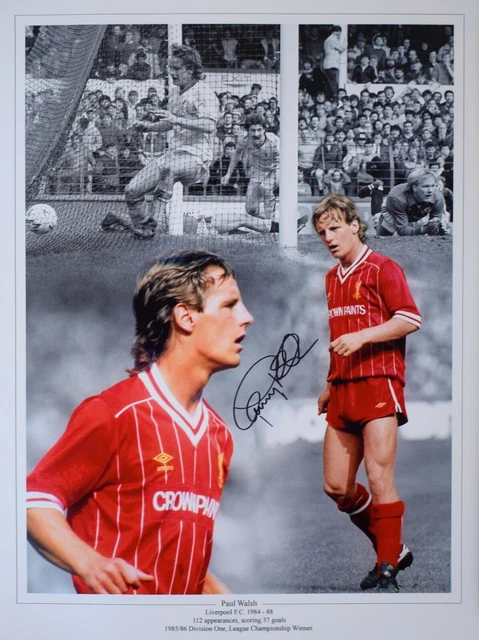 PAUL WALSH SIGNED 16x12 Photo Autograph Liverpool LFC Football AFTAL ...