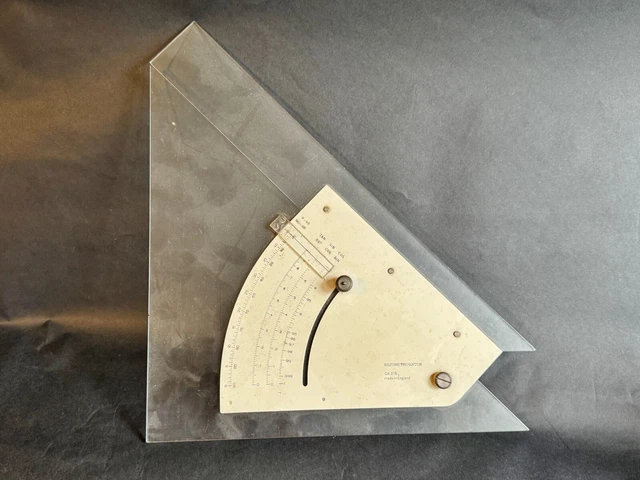 VINTAGE BRITISH THORNTON Qa21B Qa 21B Measure Triangle Rule Ruler ...