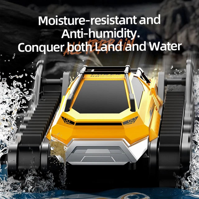 REMOTE CONTROL STUNT Car 2.4 GHz Amphibious Armored Vehicle All Terrain ...