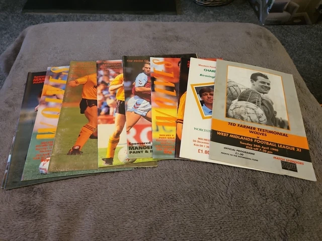 WOLVES FC HOME Football Programmes 1989-1990 (Lot Of 11) £1.00 ...