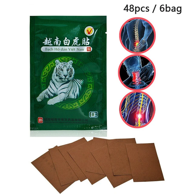 48PCS WHITE TIGER Balm Plaster Soothing Muscles Medicated Plasters Neck ...