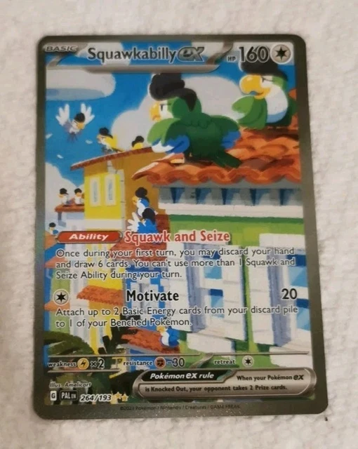 POKÉMON TCG: S&V Paldea Evolved - Squawkabilly ex SIR 264/193 - NM Near ...