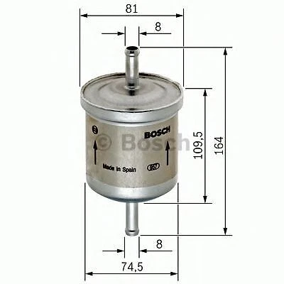 GENUINE BOSCH CV Fuel Filter F5264 fits VW Golf - 1.8 - 84-89 ...