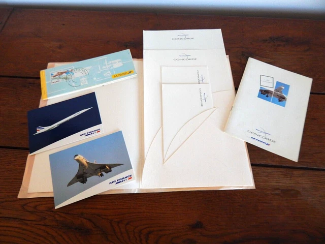 ANCIEN DOCUMENTS AVIATION CONCORDE AIR FRANCE Carnet Feuilles Cartes ...