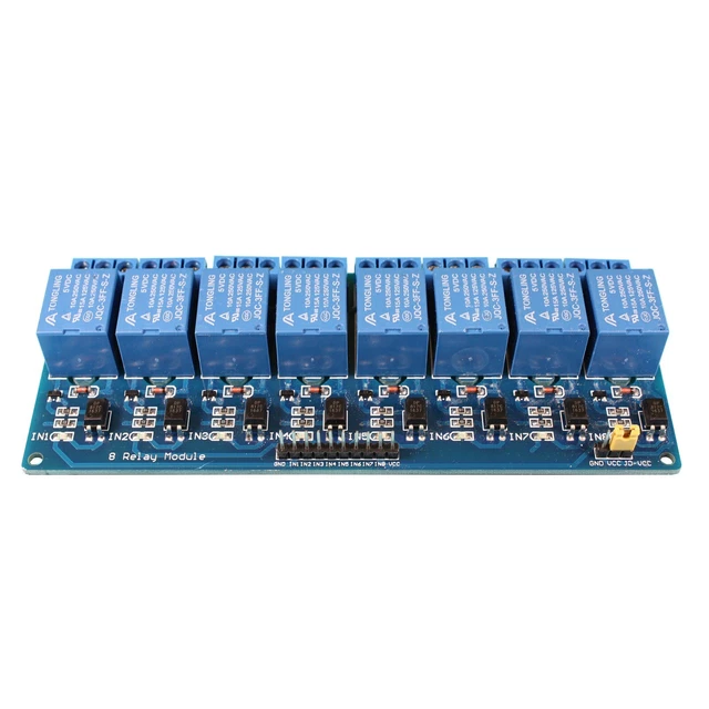 8 CHANNEL RELAY Module, 5V Relay Modules with Optocoupler for Raspberry Pi, Arduino $15.59 ...