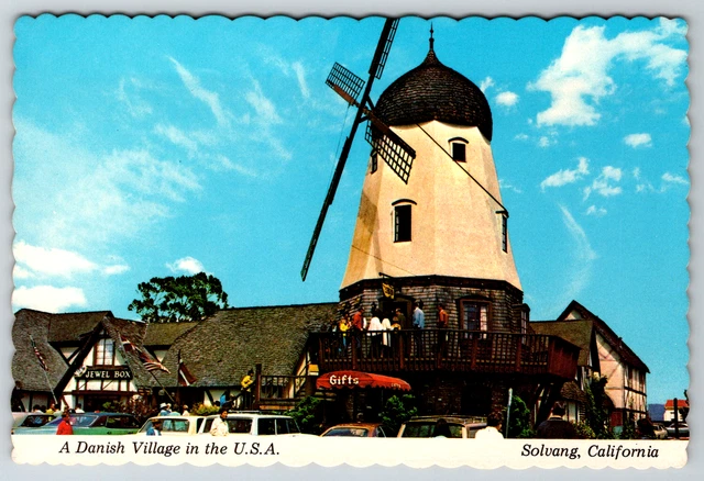 C1980S SOLVANG CALIFORNIA Windmill Danish Village Vintage Postcard £4. ...