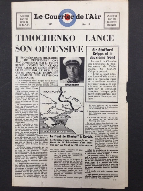 TIMOCHENKO OFFENSIVE ARMÉE Russe en Ukraine 1942 Henry Ford Détroit USA ...