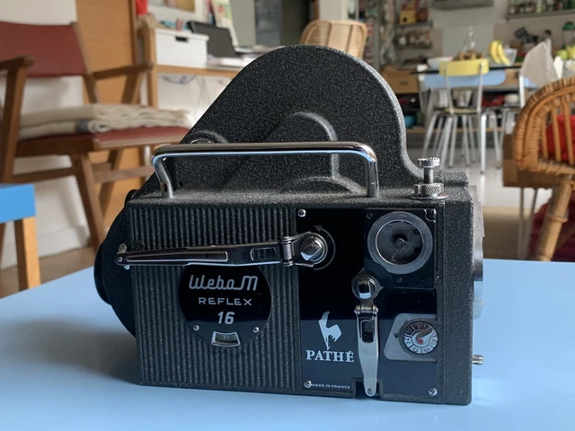 CAMÉRA PATHE WEBO M Reflex 16mm et Moteur électrique (Bolex, Beaulieu ...
