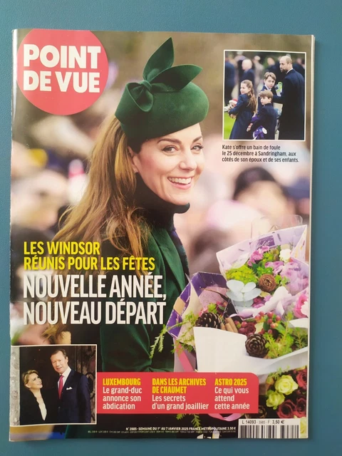 POINT DE VUE N° 3985 du 01/01/2025 Les WINDSOR-Grand duc du Luxembourg ...