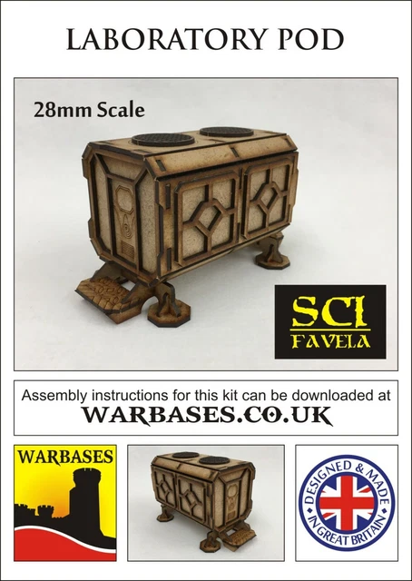 WARBASES 28MM LASER Cut Sci-Favela Sci-Fi Laboratory Pod £12.00 ...