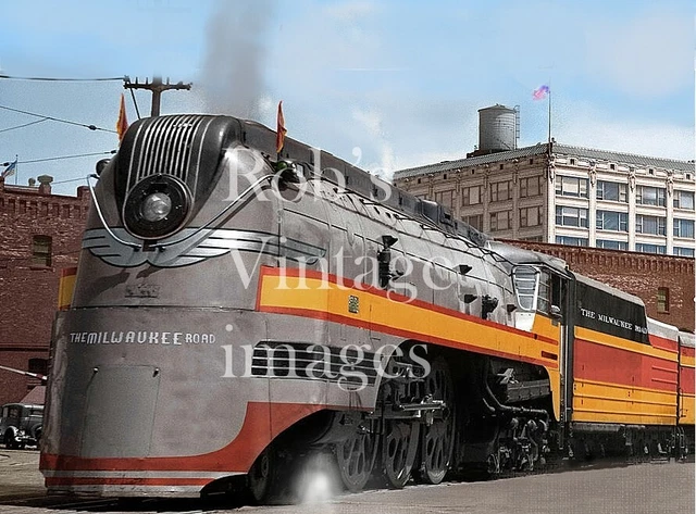 MILWAUKEE ROAD F7 Steam Locomotive 100 series Hiawatha Photo Hudson ...