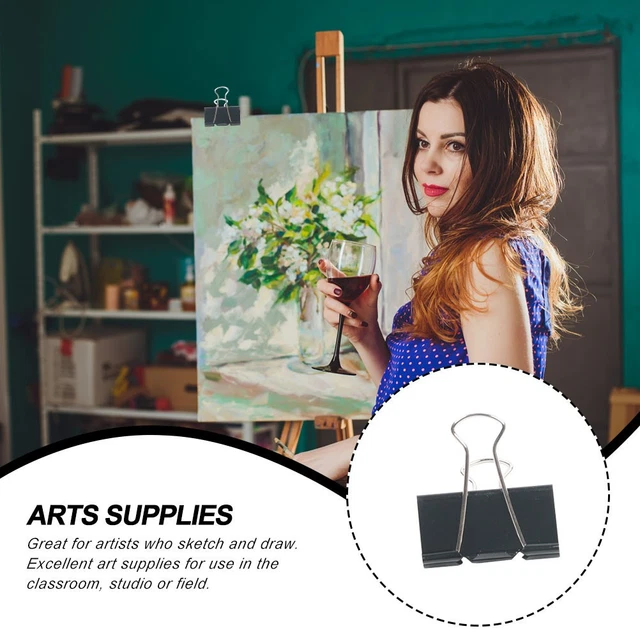 12 PCS STURDY Drawing Clips File Folder Board Document Photo Clamp ...