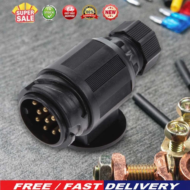 13 PIN EURO Plastic Plugs 12V Caravan Trailer Fermentation Remnants ...