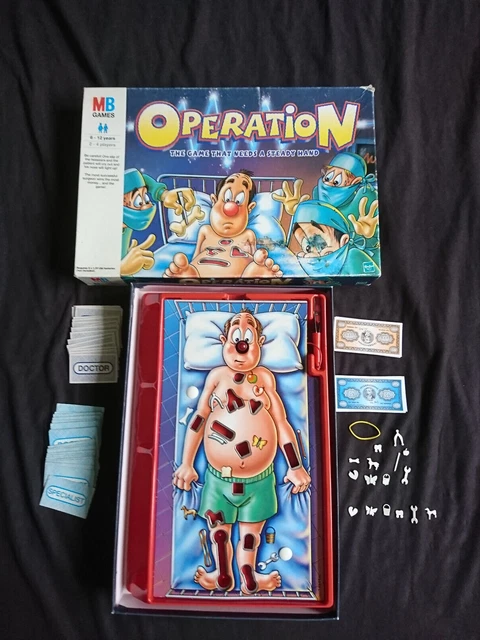 VINTAGE OPERATION Board Game Mb Games 1999 Complete With Extras No ...