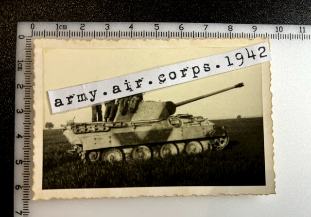 WW2 REPRO PHOTO Foto Wehrmacht Medium Panzer V Panther Elite GD Div ...