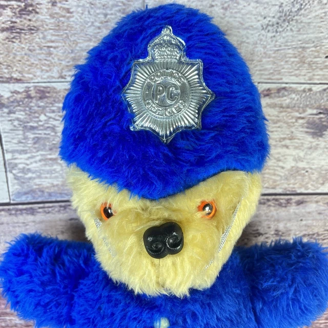 VINTAGE PC POLICE Officer Constable Bobby Blue Fur 16” Bear Plush ...