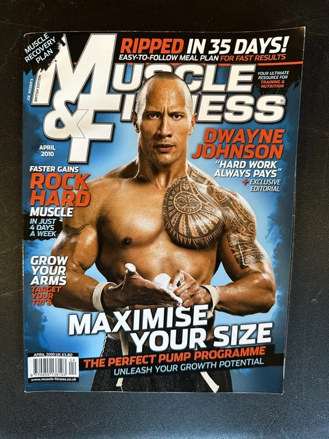 MUSCLE AND FITNESS bodybuilding Magazine April 2010 - cover Dwayne ...