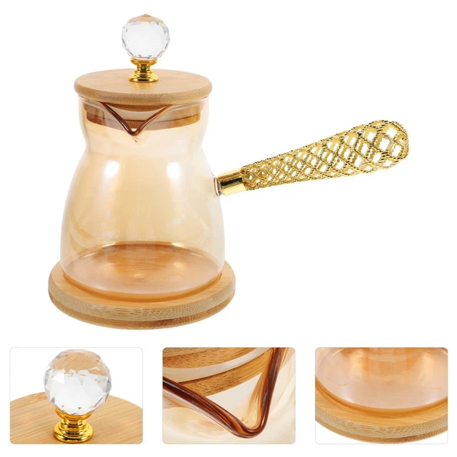 THERMAL PITCHER BOROSILICATE Glass Coffee Pot Warmer Household Bar ...