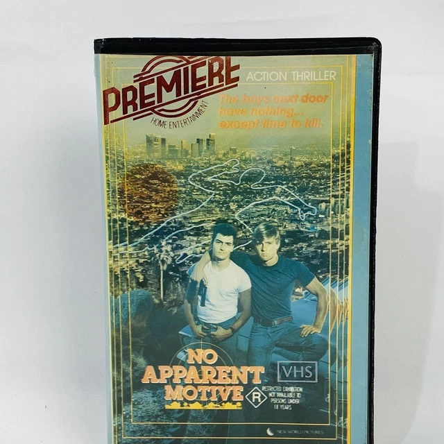 VHS VIDEO NO Apparent Motive RARE OOP 1985 Vintage Thriller Clamshell ...