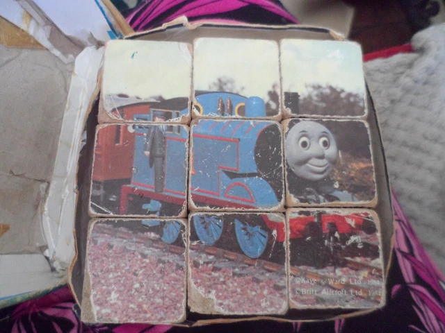 THOMAS THE TANK Engine & Friends 6 Puzzle Block Picture Cubes 1983 Rare ...