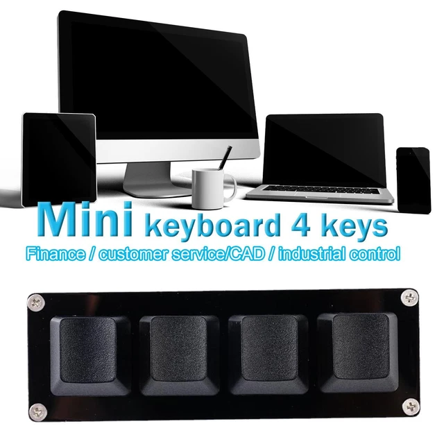 4KEY GAMING KEYBOARD Programming Macro keypad Mechanical T1H R8W6 E4R ...