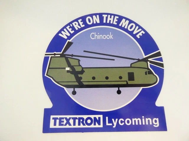 AUTOCOLLANT / STICKER - Chinook - Textron Lycoming - Helicoptere ...