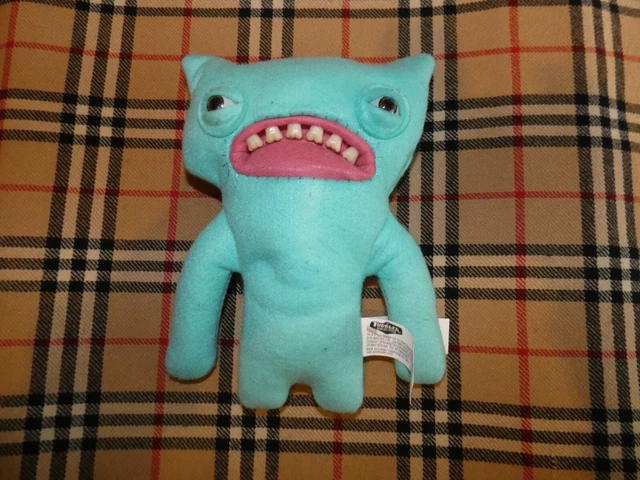 FUGGLER SKY BLUE Plush Soft Toy Button Eyes Funny Ugly Monsters ...