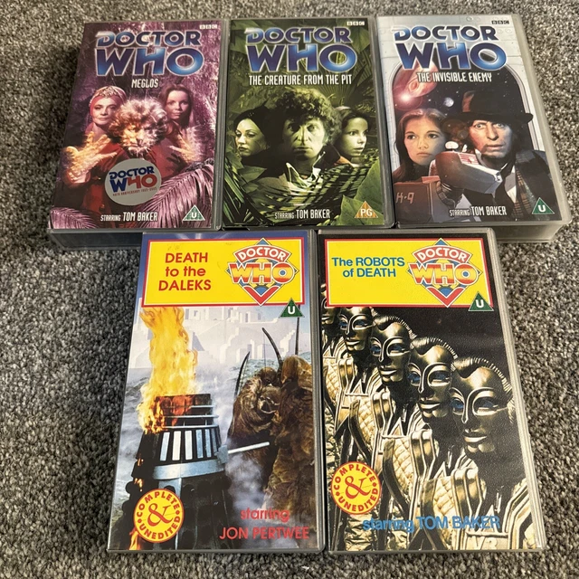 DR WHO VHS Bundle 5 x VHS Starring Tom Baker, Jon Pertwee. All Good ...