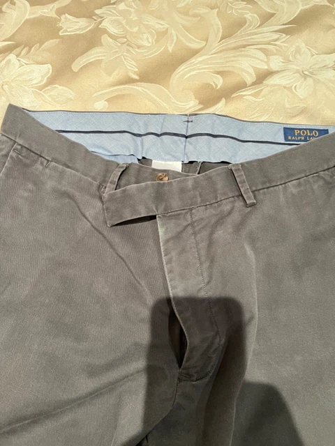 POLO RALPH LAUREN Mens Slim Fit Chino Pants Dark Beige W34 L32 Cotton Pockets EUR 15,19 ...