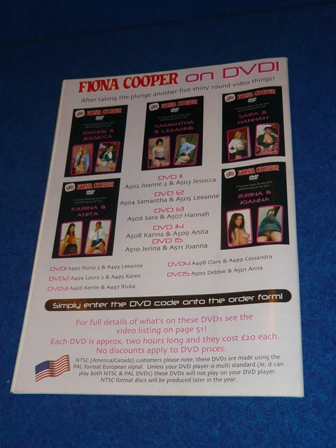 FIONA COOPER CATALOGUE Magazine 2001 Issue 8 U.K. SEXY MODELS Videos ...