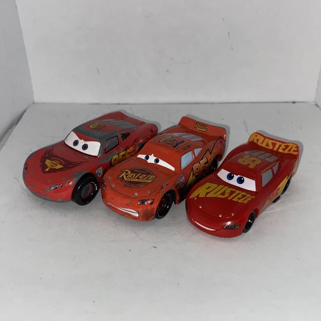 MATTEL DISNEY PIXAR Cars - Lightning McQueen Miniature Car Bundle ...