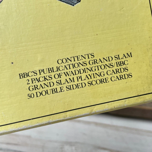 VINTAGE WADDINGTONS GRAND Slam Bridge Set 1981 BBC Score Cards Sealed ...