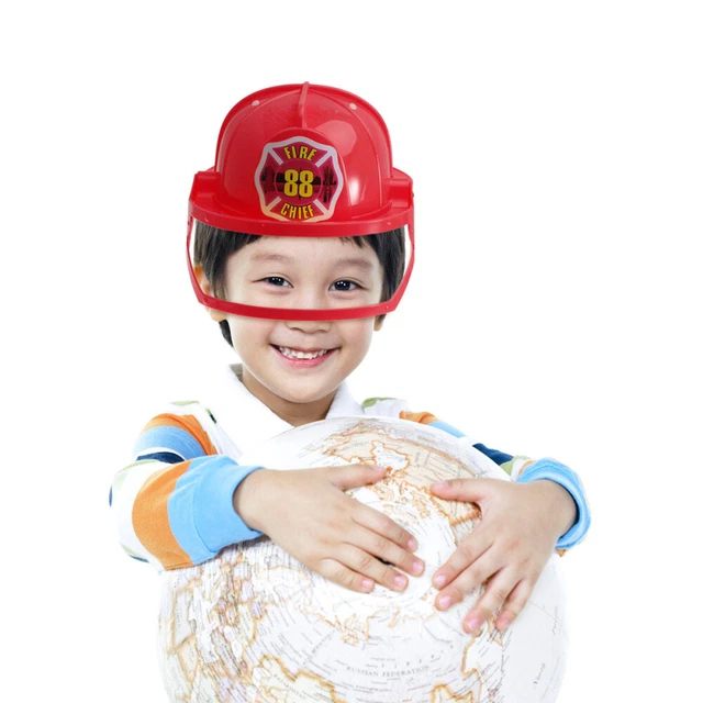 FIREFIGHTER HAT FIREMAN Hard Plastic Adjustable Safety Helmet £10.89 ...