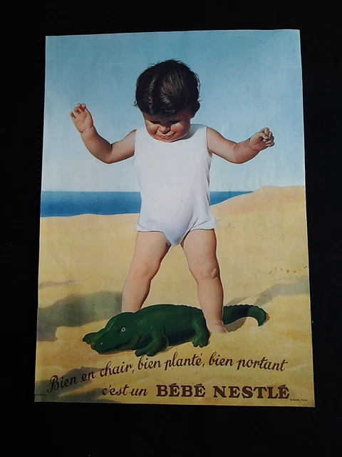 ANCIENNE PUBLICITE ANNÉES 30 BEBE NESTLE/Photo Wilquin _Original ...