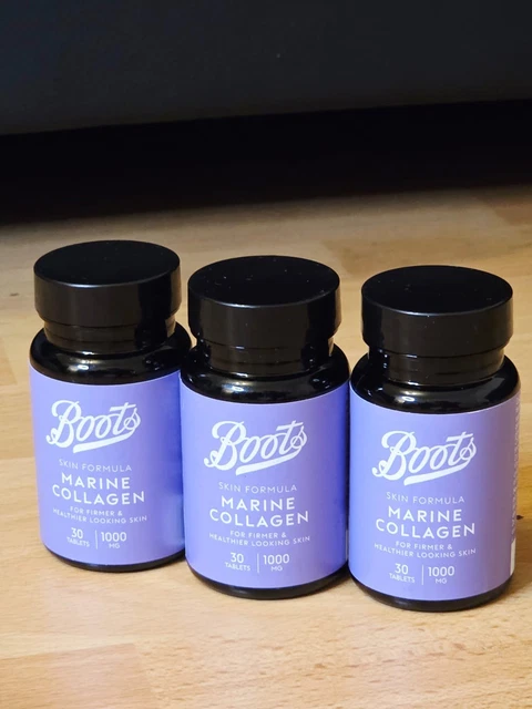 BOOTS MARINE COLLAGEN -1000MG - 30 tablets Brand - PACK OF 3 £26.68 ...