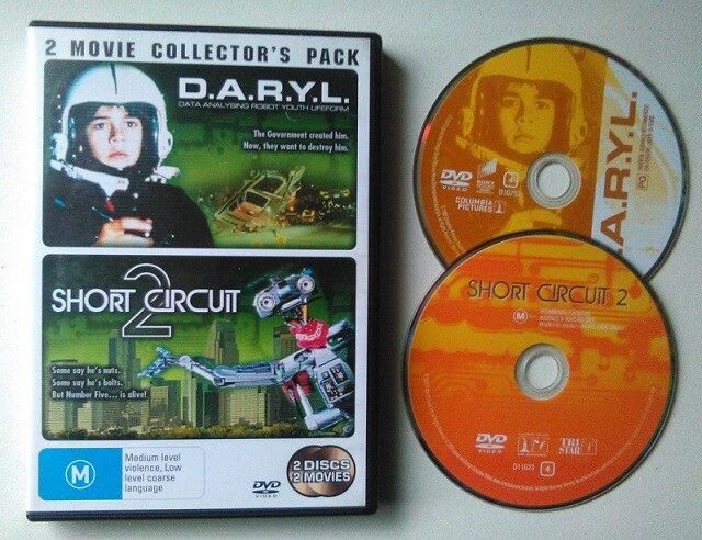 D.A.R.Y.L. / DARYL + SHORT CIRCUIT 2 dvd set REGION 4 robot RARE comedy ...