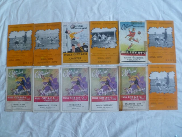 MY PRIVATE COLLECTION of Hull City 1940 's football programmes 12 in ...