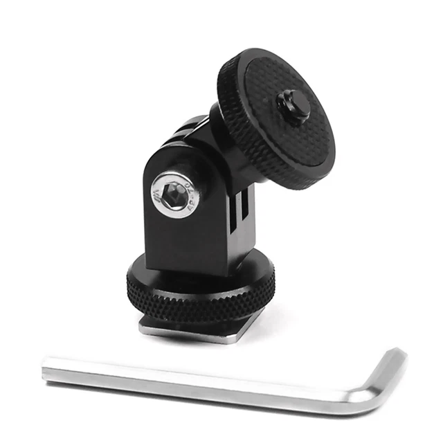 ALUMINUM 360° ROTATABLE Cold Shoe 1/4 Screw Mounting Bracket For GoPro ...