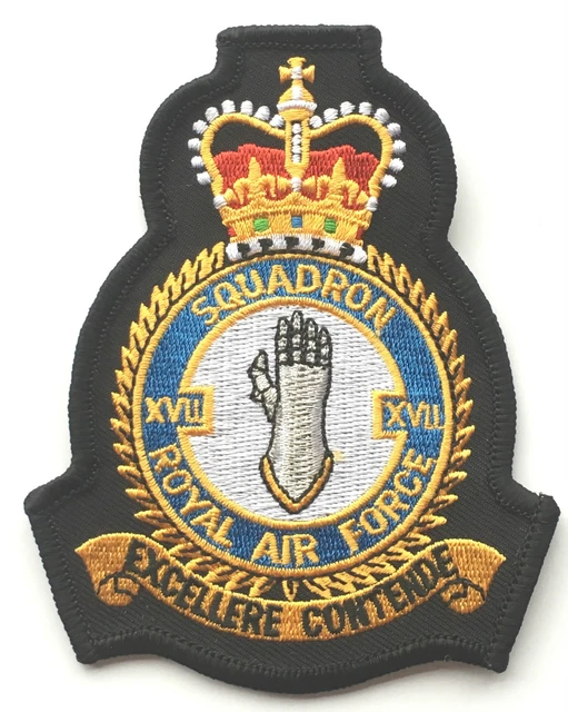 RAF NUMÉRO 17 Escadron Royal Air Force Militaire Patch Brodé Officiel ...