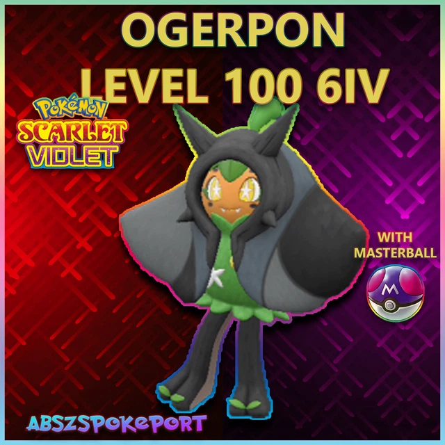 OGERPON CORNERSTONE MASK 6IV/Pokemon Scarlet and Violet/Level 100/ Fast ...