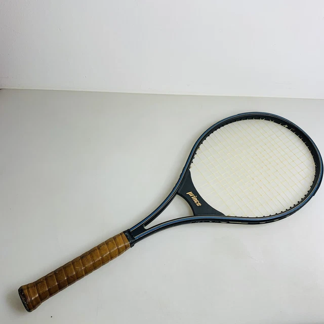 VINTAGE PRINCE GRAPHITE PRO SERIES 90 TENNIS RACKET LEATHER GRIP 4 1/4 ...